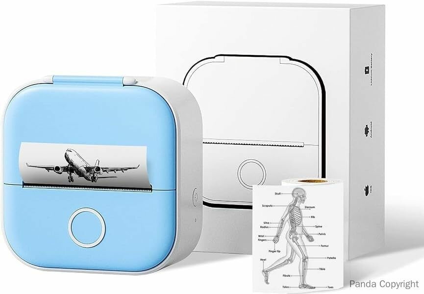 Портативный принтер T02 Mini Pocket Sticker / Receipt Printer с Bluetooth поддержкой позволяет быстро печатать фотографии и заметки