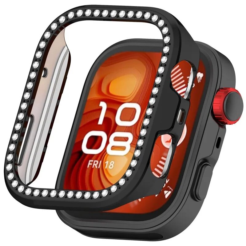 Чехол для Huawei Watch Fit5/4 Pro, многоцветный, резиновый For Fit 4, Plating Black