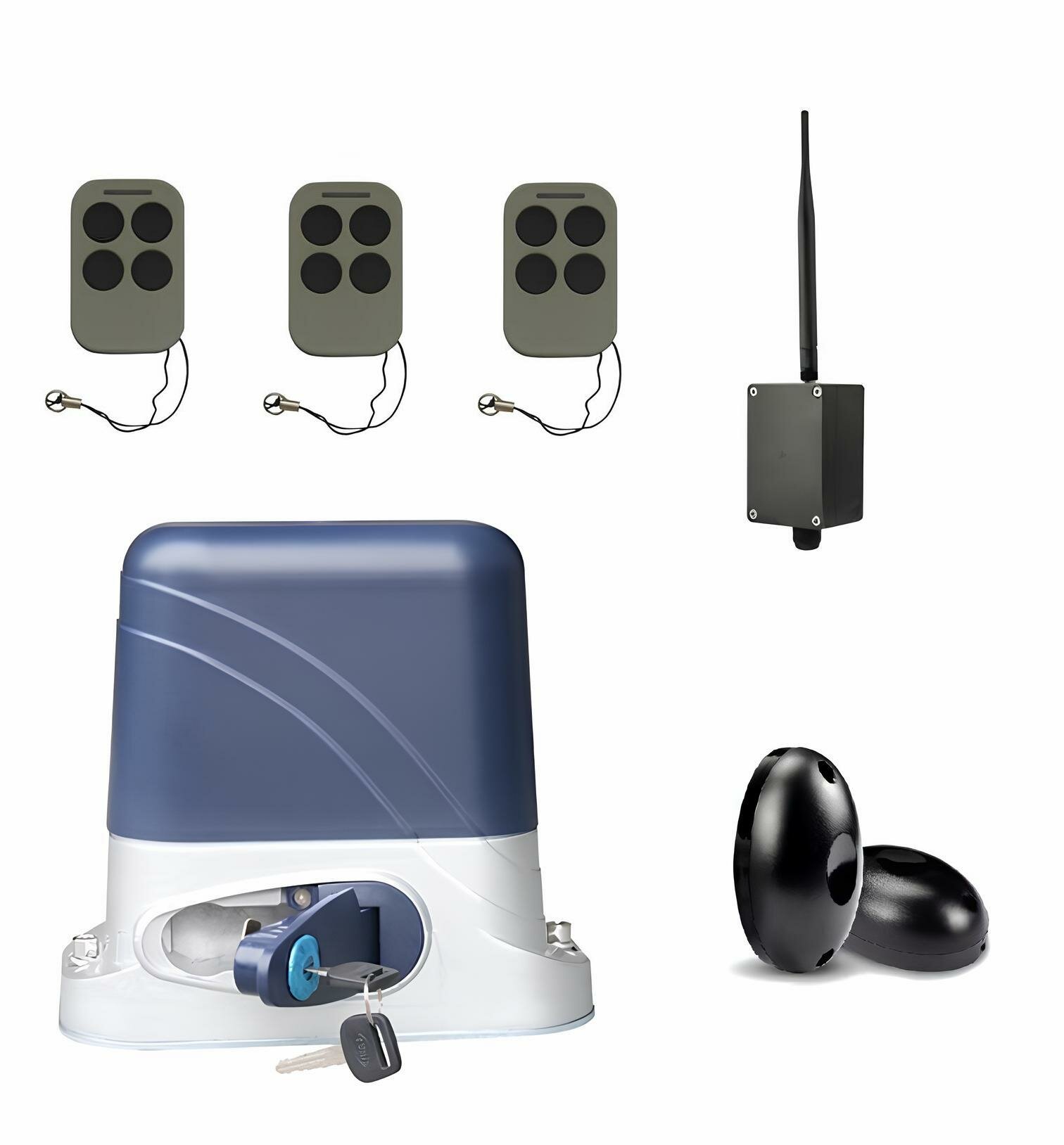 Автоматика для откатных ворот KSL-1300 KIT-FK-BT-Т3, комплект: привод, 3 пульта, Bluetooth-модуль, фотоэлементы
