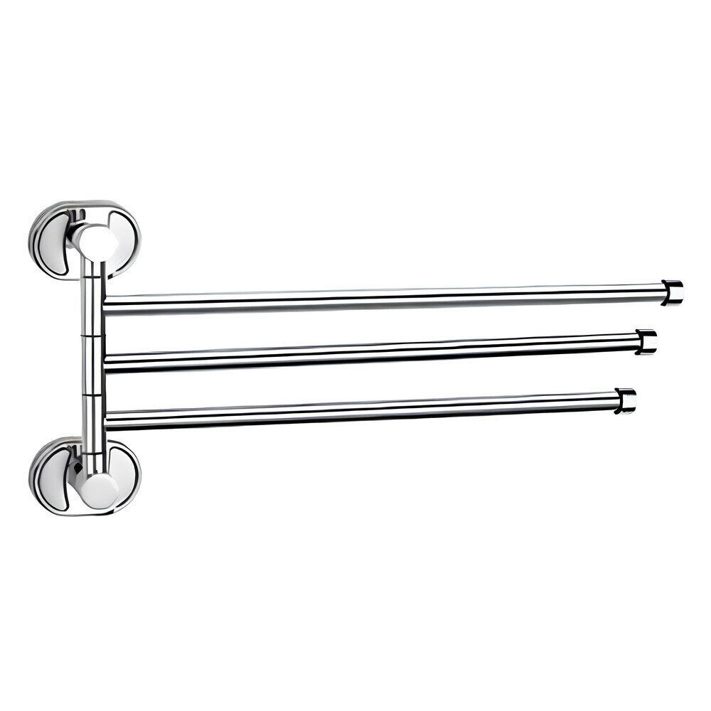 Полотенцедержатель РМС А10 195 мм тройной поворотный на шуруп нержавеющая сталь хром (A1025)
