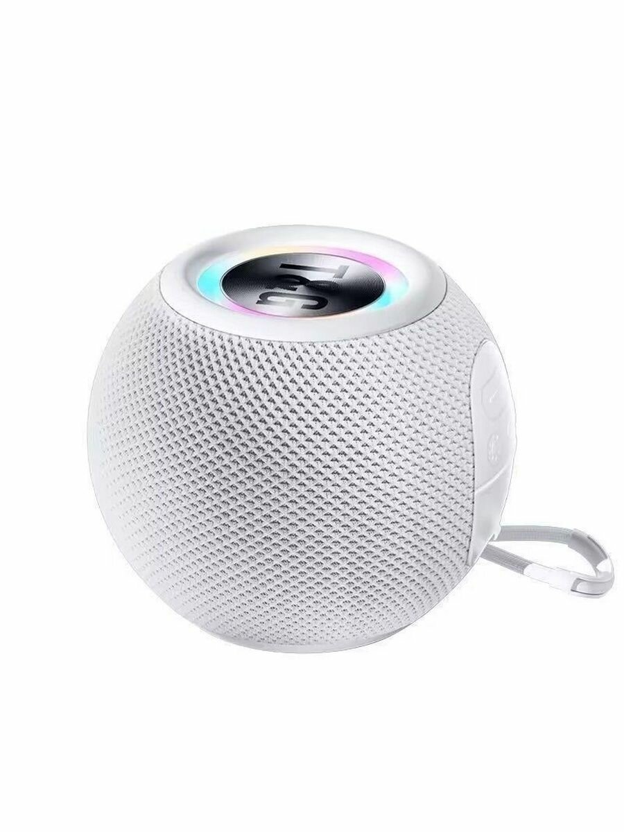 Колонка портативная, Беспроводная колонка Bluetooth с FM-радио, AUX, USB и SD-карт подключи и играй-белый