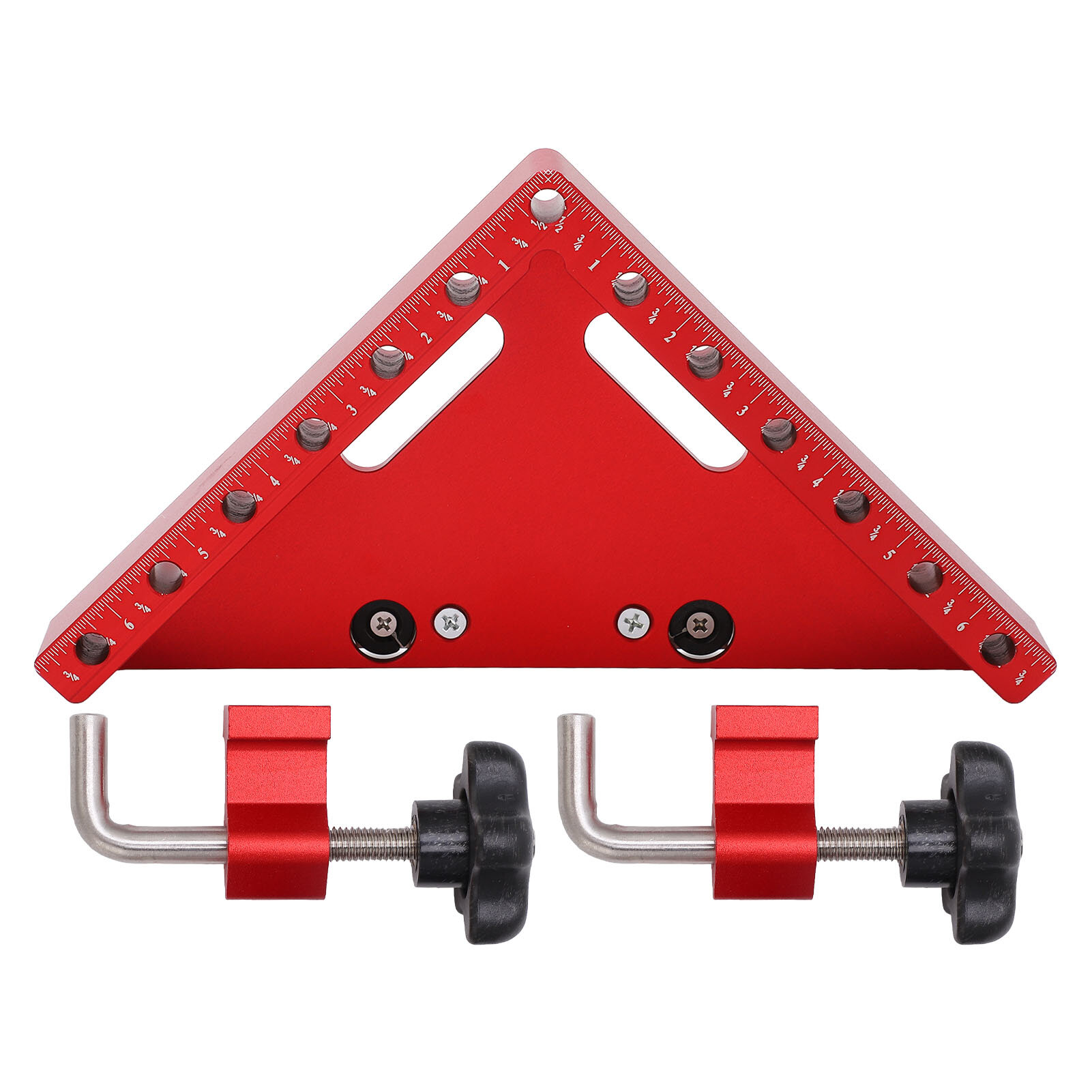 Угловой зажимной угольник 45° 90° из алюминиевого сплава с прозрачной шкалой, столярный инструмент