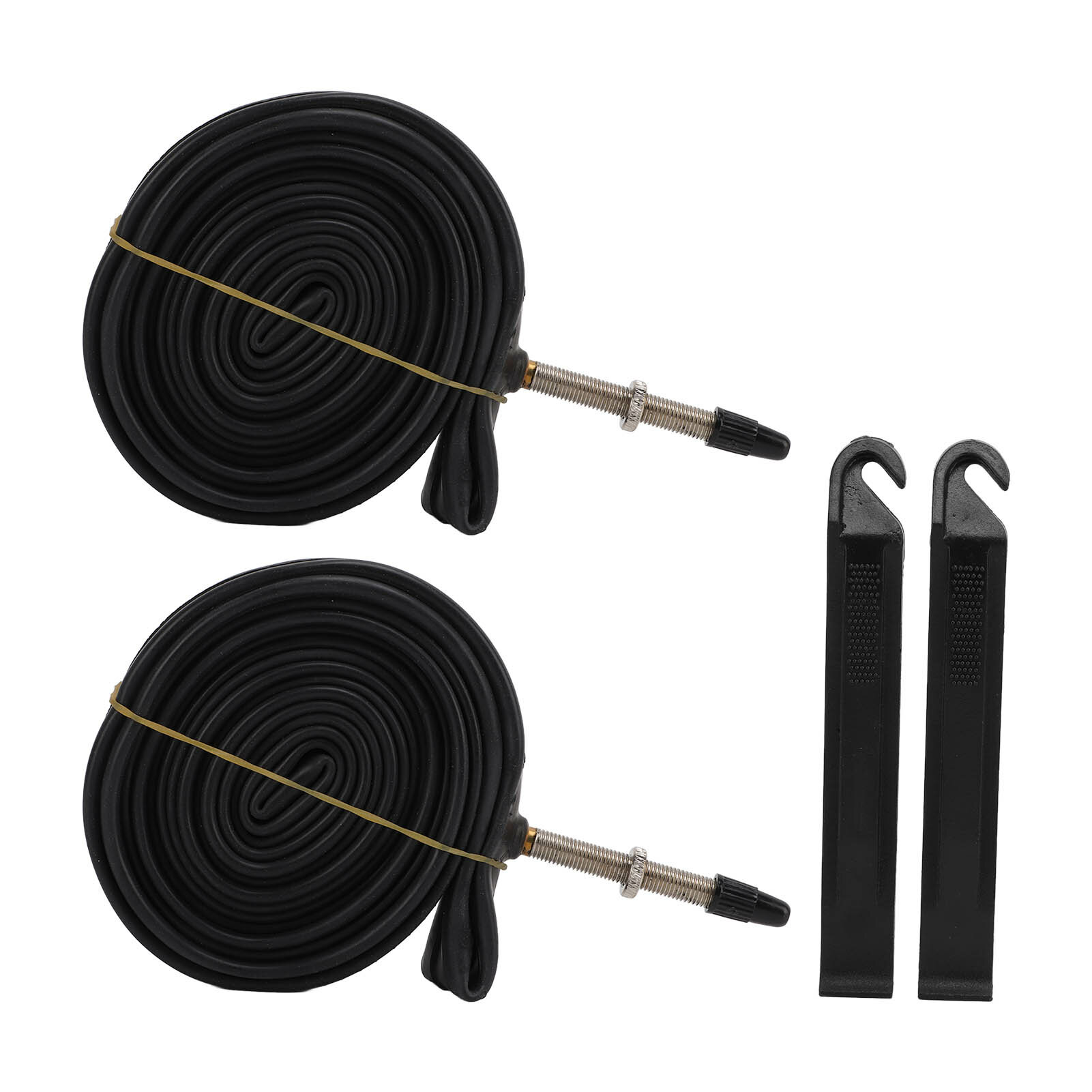 2 Упаковки Велосипедной Внутренней трубки 700x23C 700c Presta Valve Бутилкаучуковая Велосипедная Трубка с 2 рычагами для шин 700x23c с 60-мм Клапаном Presta