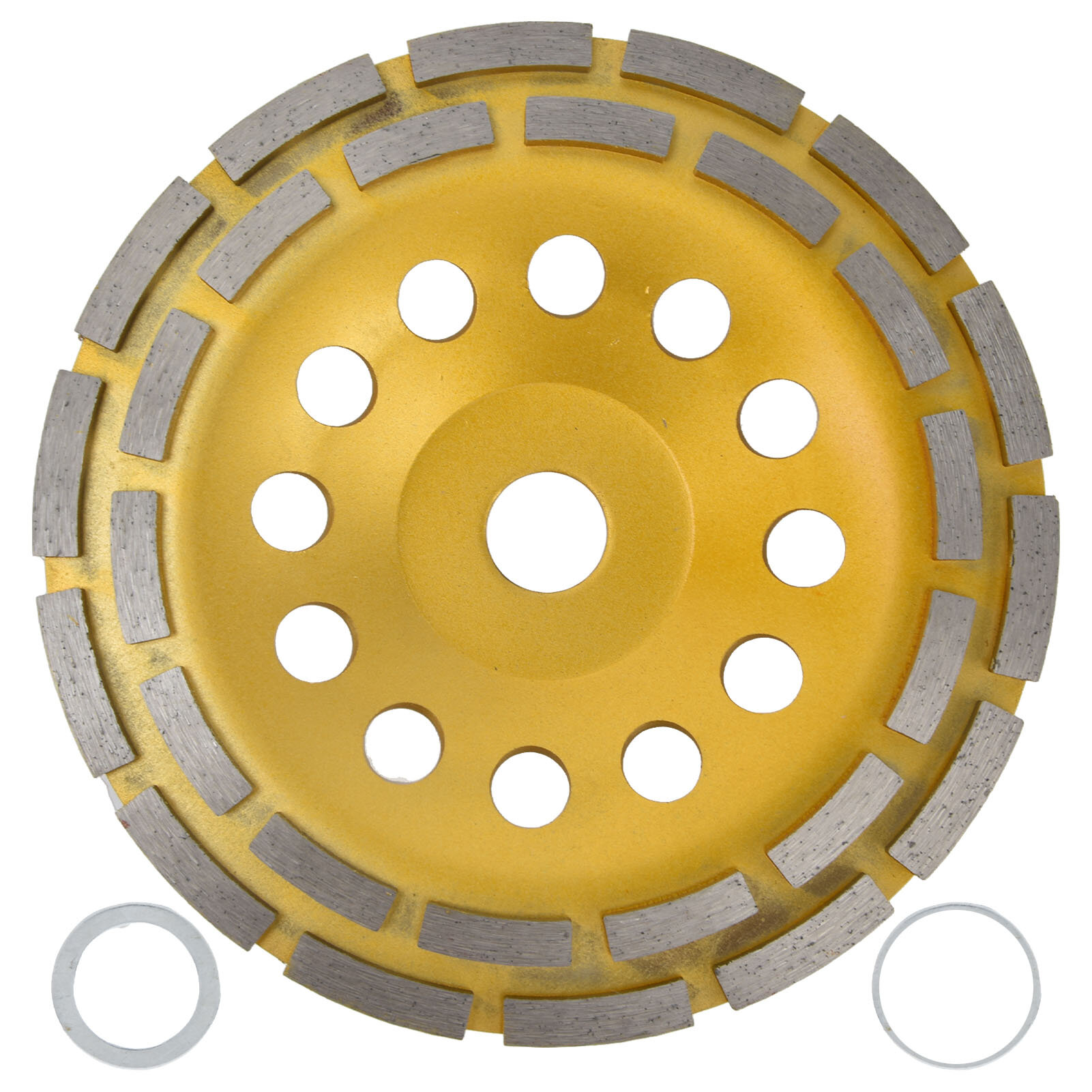 Алмазный шлифовальный круг 180 мм, двухрядный, для шлифовки бетона, гранита, камня, мрамора, прочный шлифовальный диск