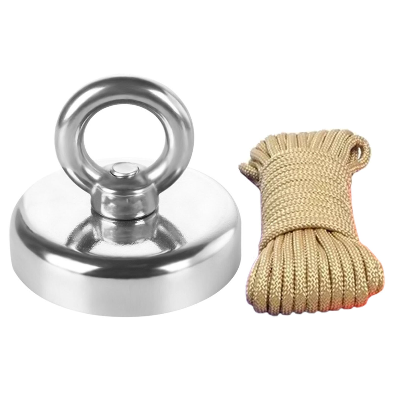 Магнит для рыбалки с силой притяжения 40 кг, с нейлоновым тросом длиной 20 м для озера и реки