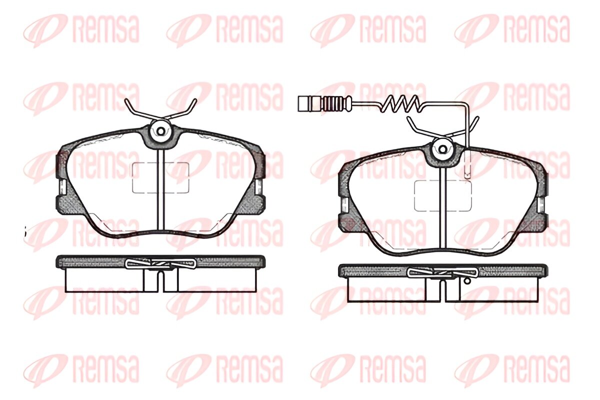 018902 REMSA Колодки торм. пер./дат. MERCEDES W124 E200-E280/E200D/E250D/E300D 6/93-6/95 W210 E280/E250D/E300D 6/95-3/02