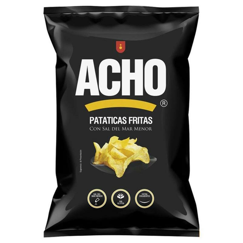 Чипсы картофельные классические премиум с морской солью и оливковым маслом безглютеновые ACHO 130 г