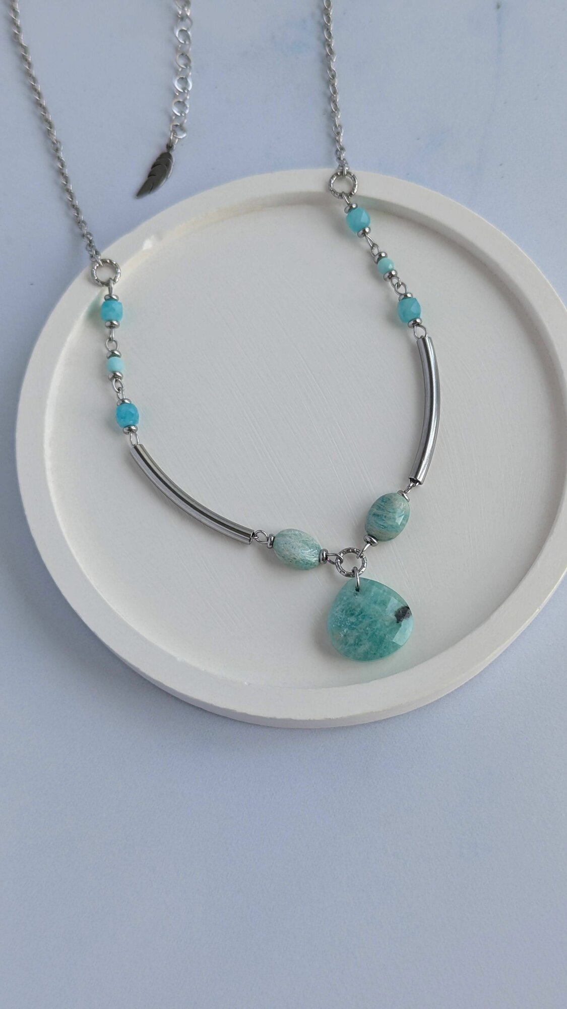 Колье, амазонит