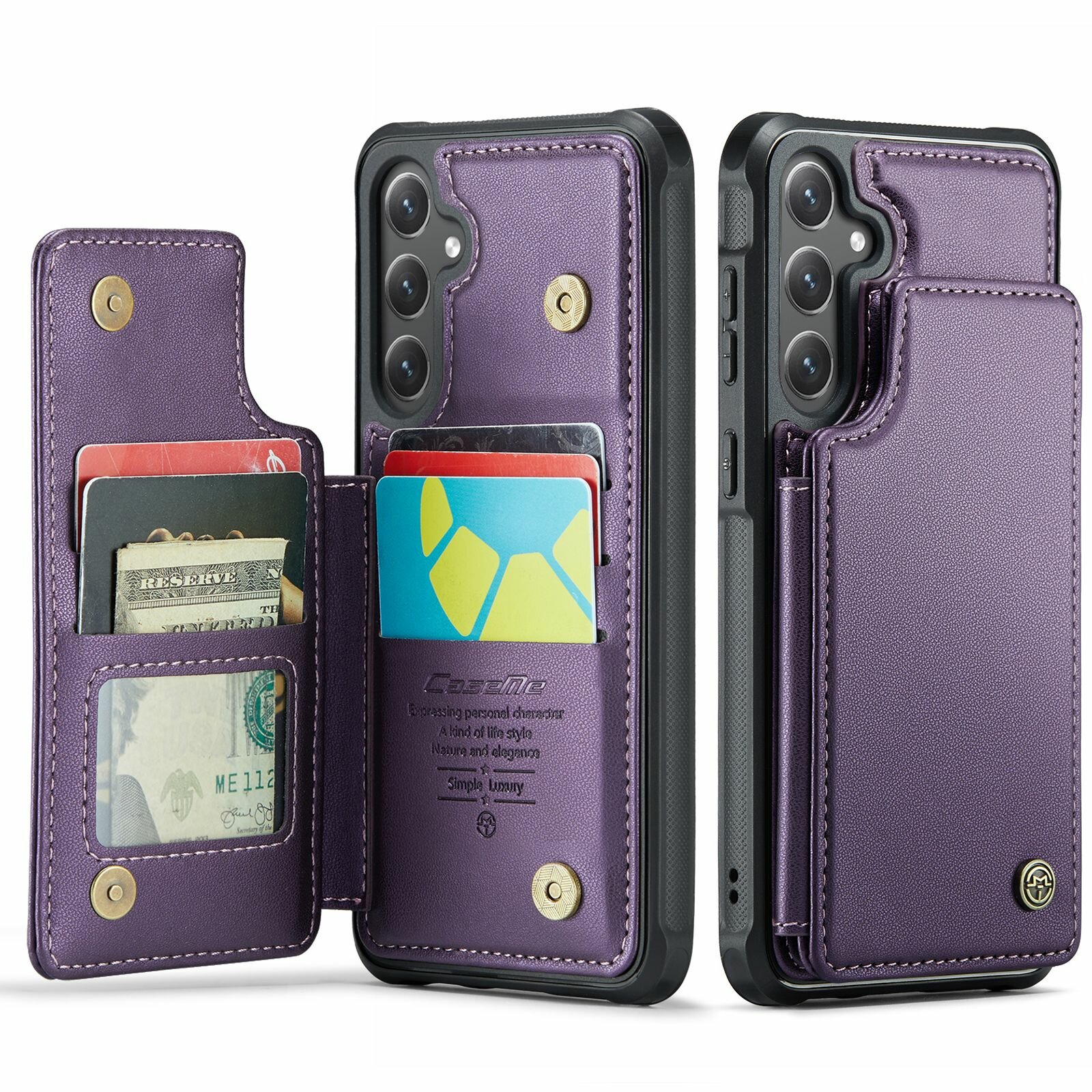 Чехол CaseMe Сard Protection Samsung Galaxy S25+ фиолетовый