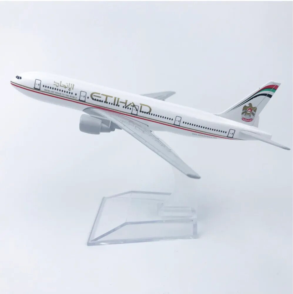 Модель самолета Etihad Boeing 787 Remove, металлическая, 1:400