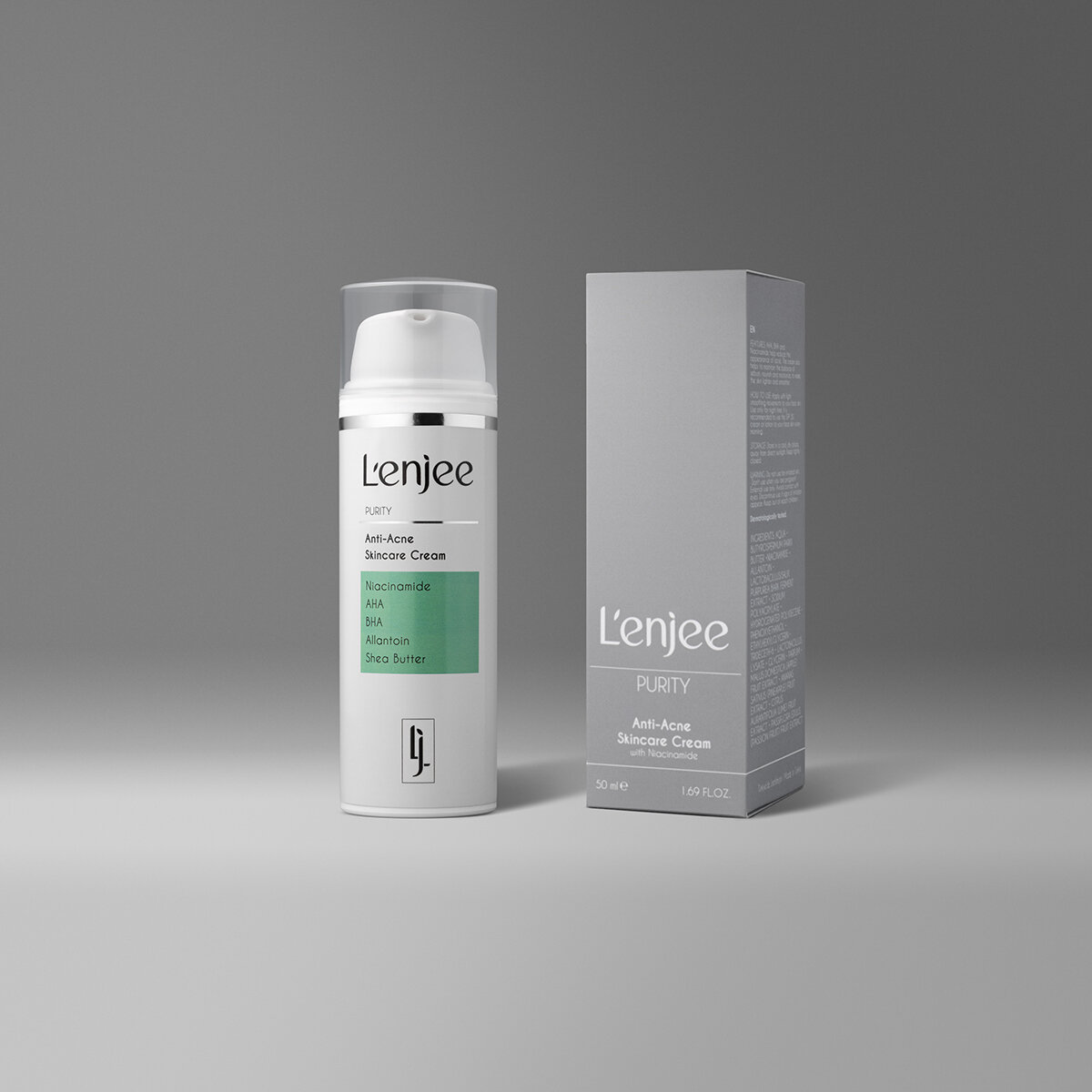Крем для лица для проблемной кожи с ниацинамидом Lenjee, 50 мл