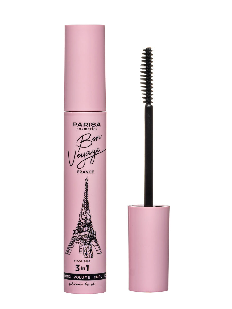 Parisa М-117 Тушь для ресниц Bon Voyage France 3 в 1 Curl Volume Long, 12 мл
