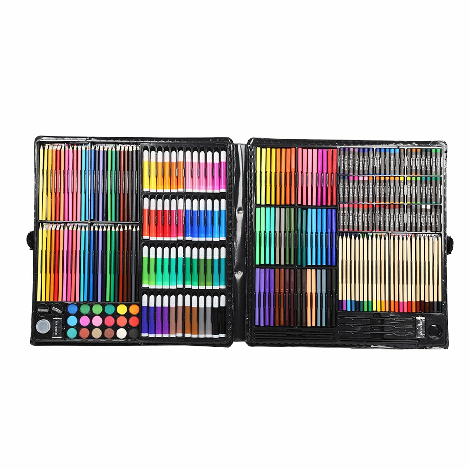 258Pcs Kid Art Set Water Color Pen Crayon Coloured Pencil Powder Paint Drawing Artistic Enlightenment Gift Case