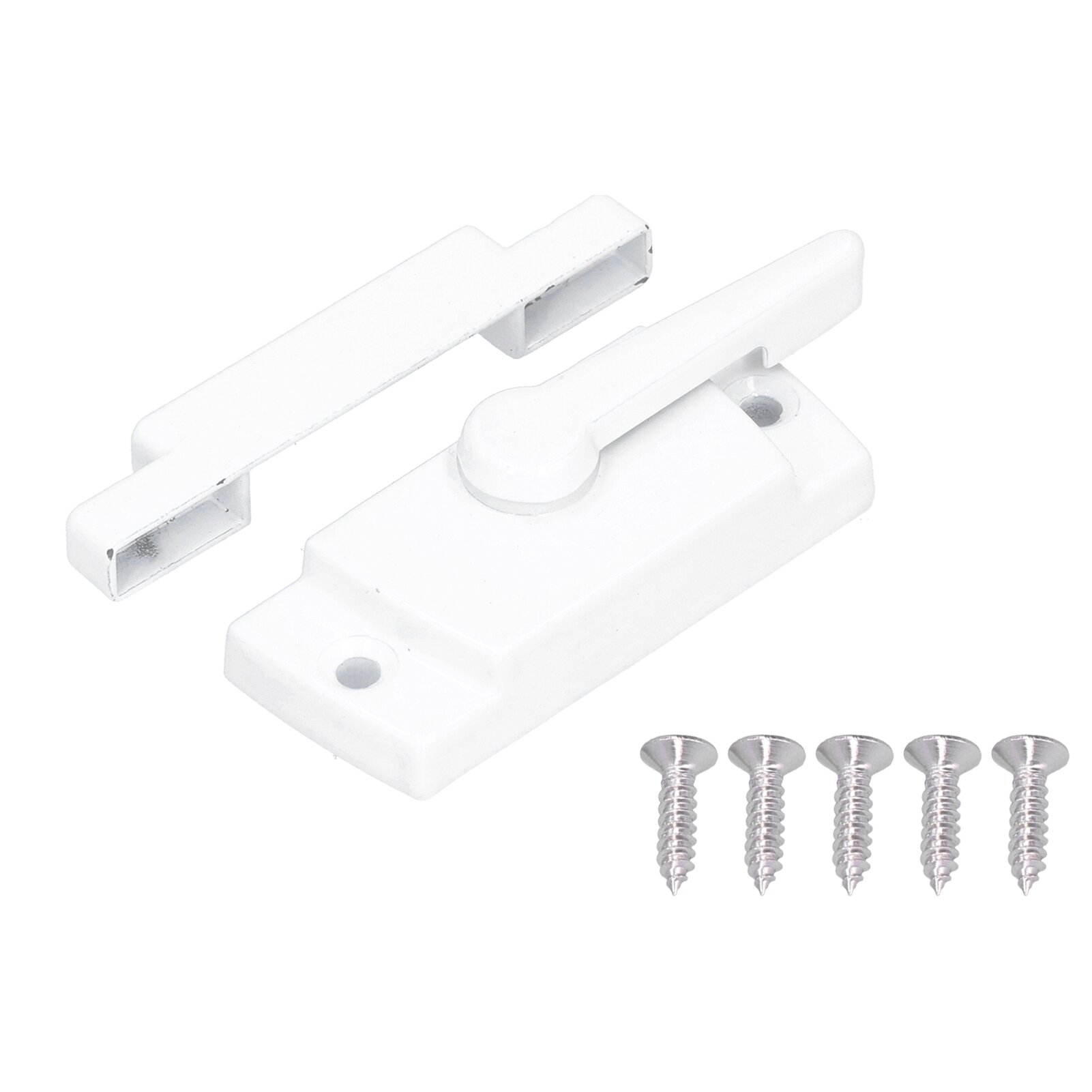 Квадратный оконный замок из цинкового сплава (белый)