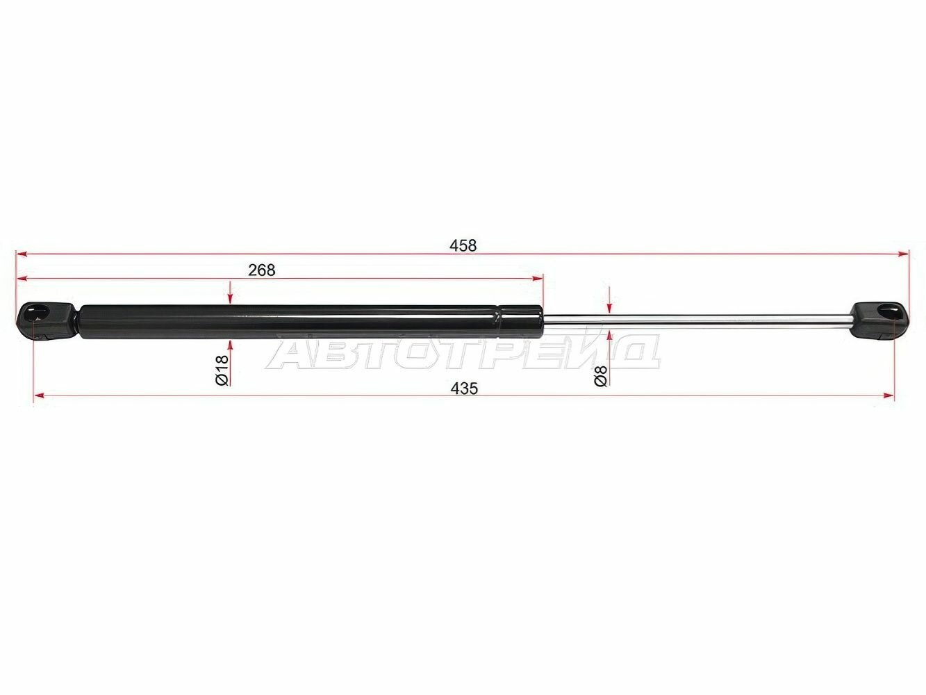 Амортизатор крышки багажника, на стекло для Хендай Санта фе арт ST8717026010 SAT