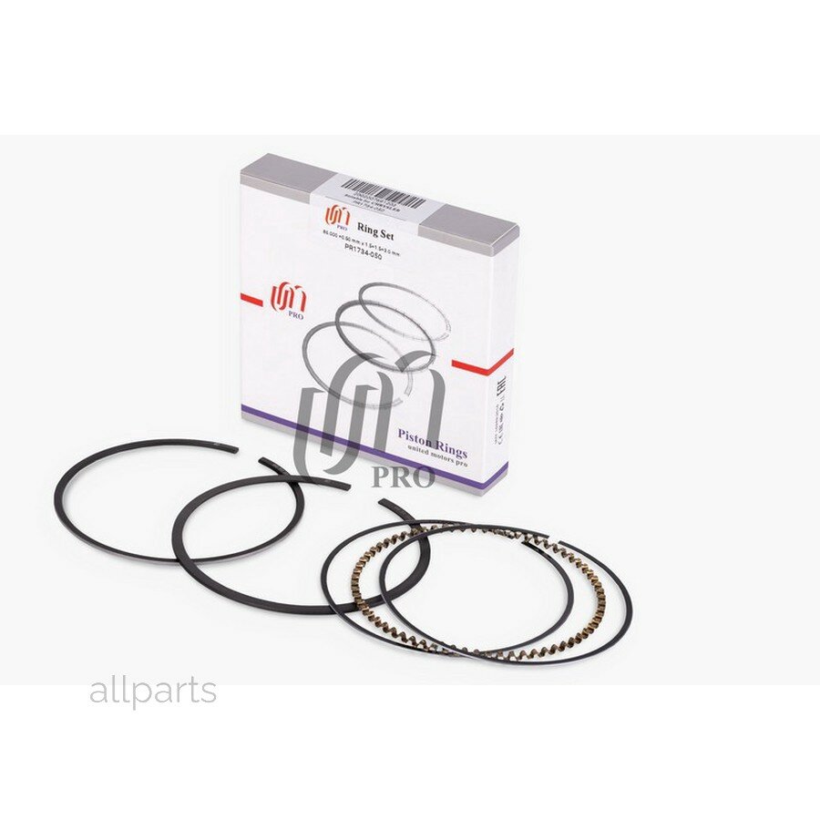 UMPRO PR1734-050 Кольца поршневые 0.50 Chrysler EER d86.00+0.50 1.5-1.5-3.0 на 1 цил. UM
