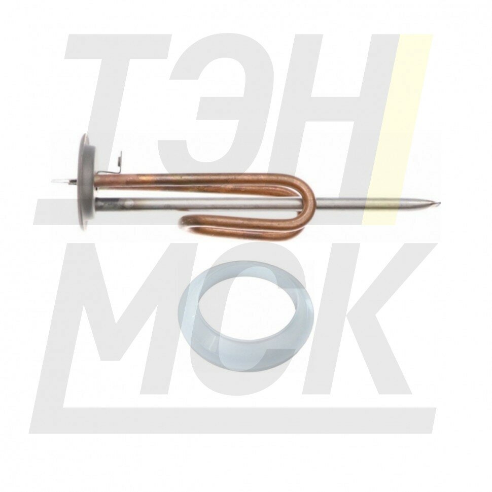 Комплект ТЭН 1 кВт (1000 Вт) RF для водонагревателя Redber, Timberk, под анод M6 + прокладка, 30011K1