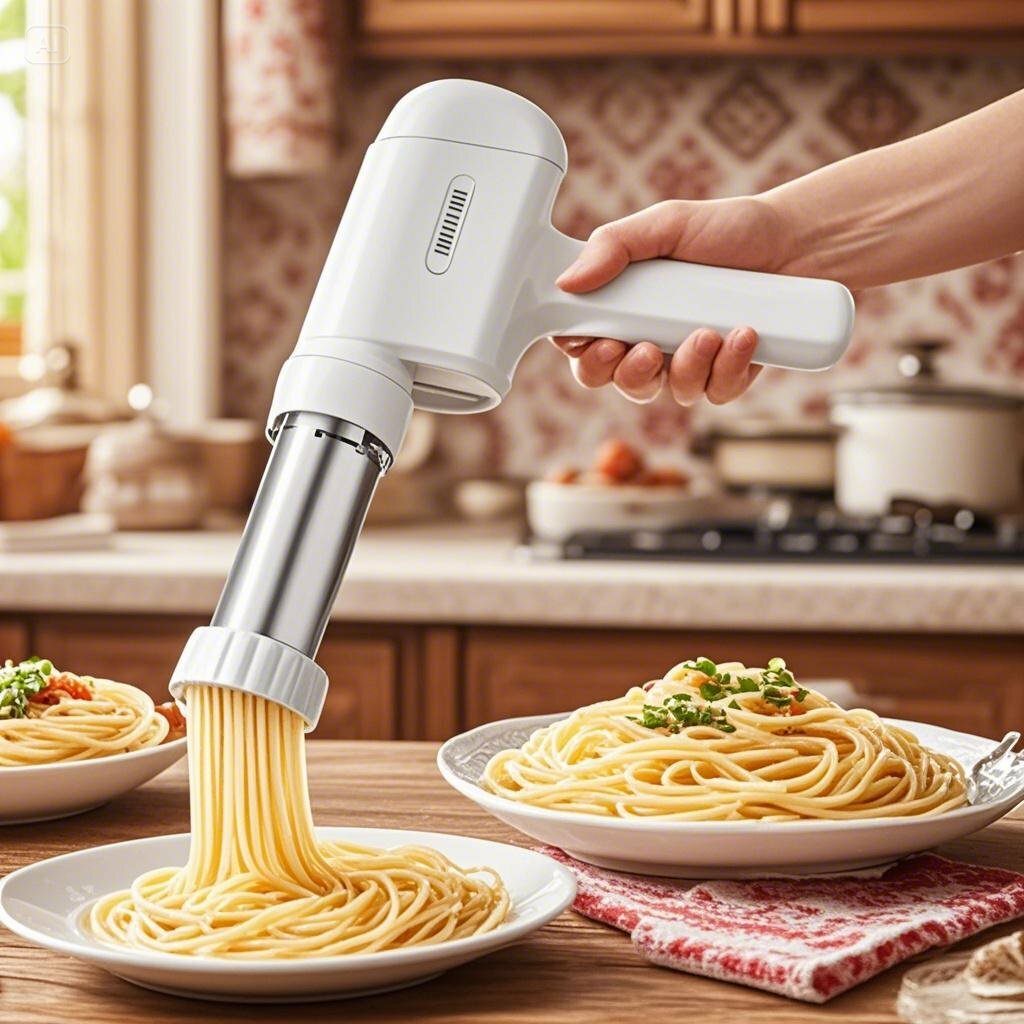 Электрическая лапшерезка-пистолет, ручная машинка для лапши, заряжать, Можно приготовить сосиски