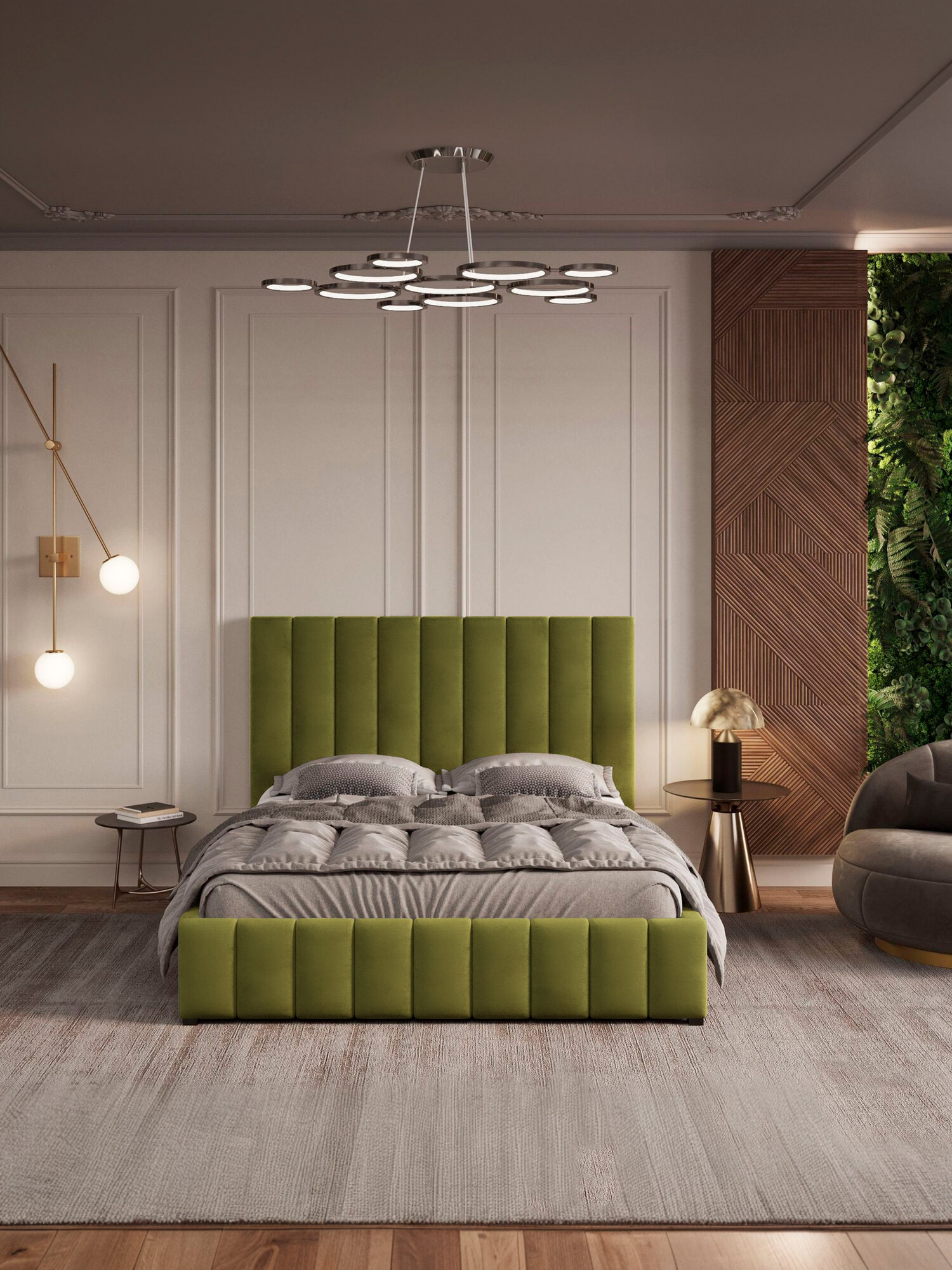 Двуспальная Микс Интерьер кровать Милан 160х200 с подъёмным механизмом, с мягким изголовьем для дома и спальни, ортопедическое основание, ящик для белья