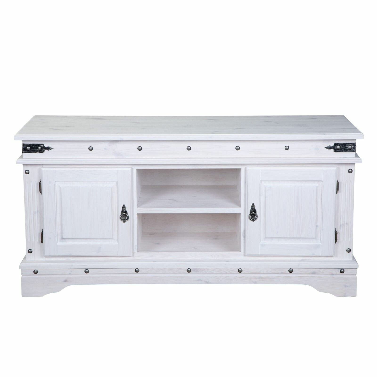 Тумба ТВ Викинг (140) из массива сосны (белый воск)