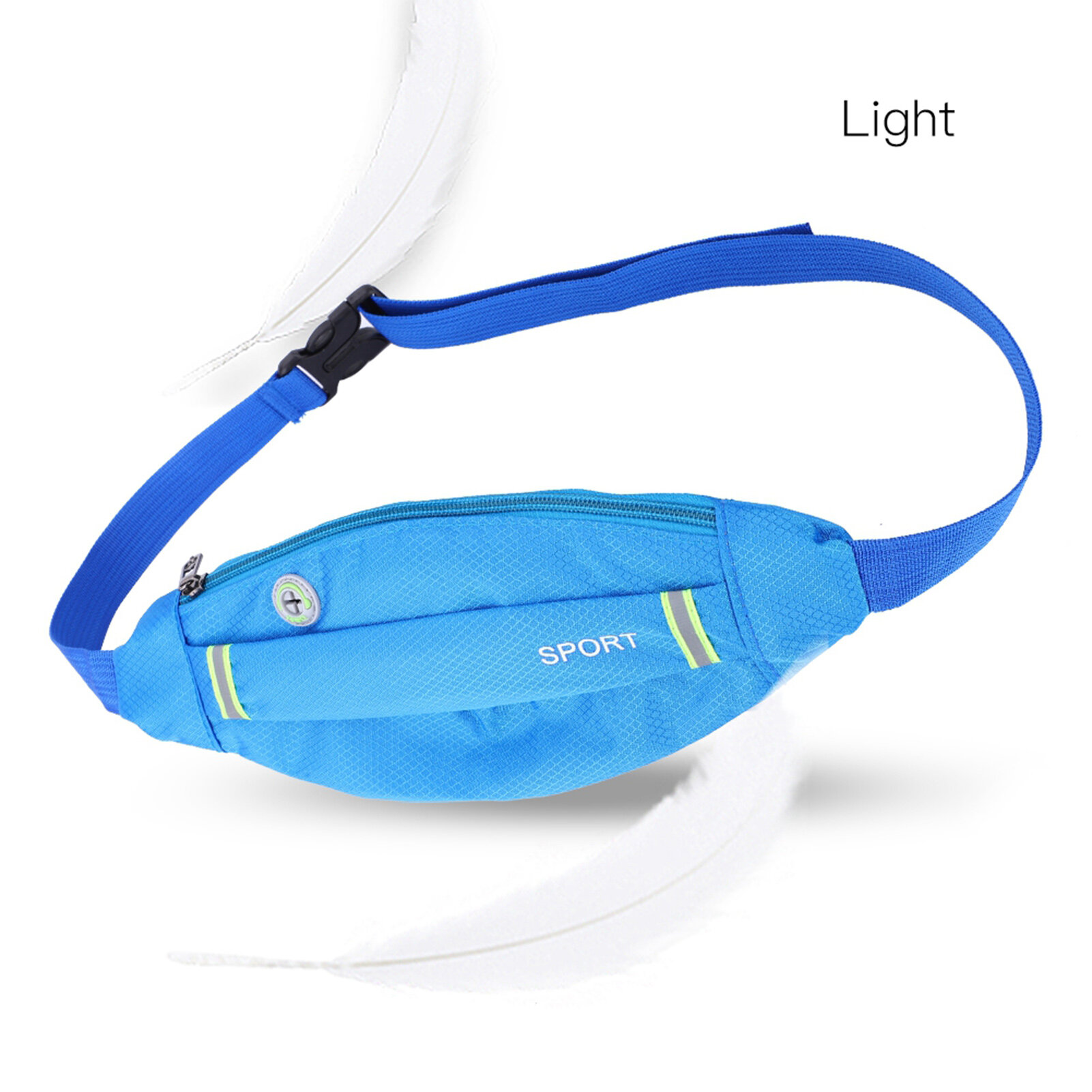 Сумка Для Бега: Нейлоновая Сумка 30x12x2 См Непромокаемая С Замком-Молнией - Легкий Поясной Рюкзак Для Активного Отдыха С Отверстием Для Наушников