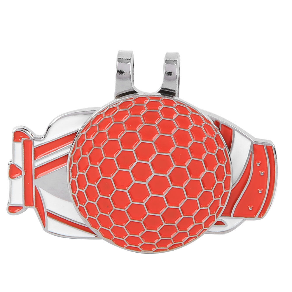 Портативный легкий инструмент для маркировки мяча для гольфа, металлический зажим для шляпы, маркер, аксессуары для тренировок, красный