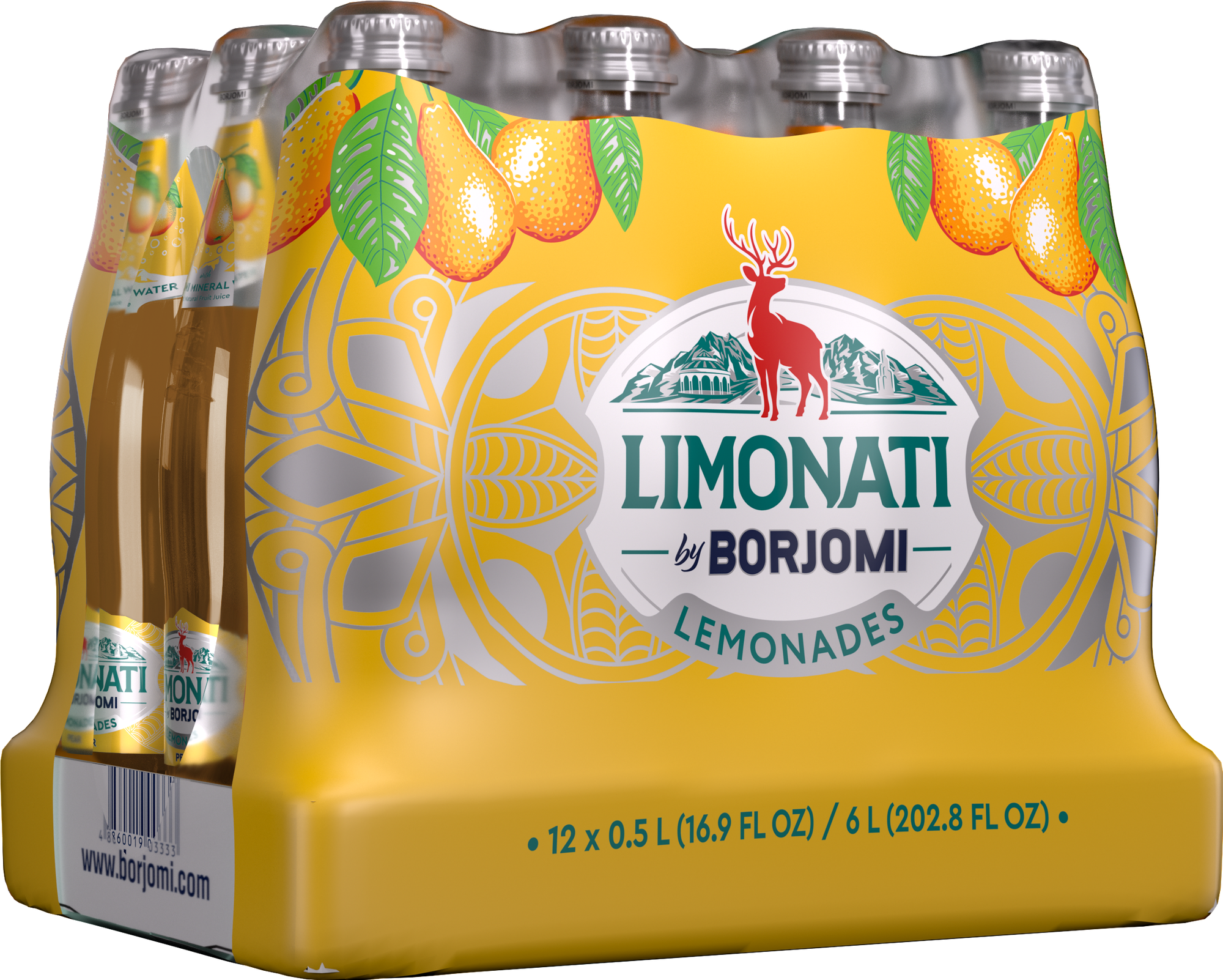 Borjomi Limonati 0,5л.*12шт. Груша Стекло Borjomi Напиток газированный Грузия