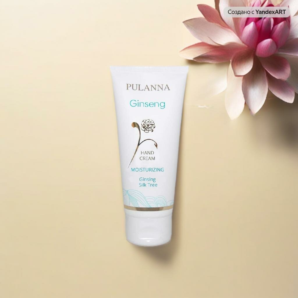 Крем для рук питательный с женьшенем, маслом жожоба и шёлком PULANNA 90г
