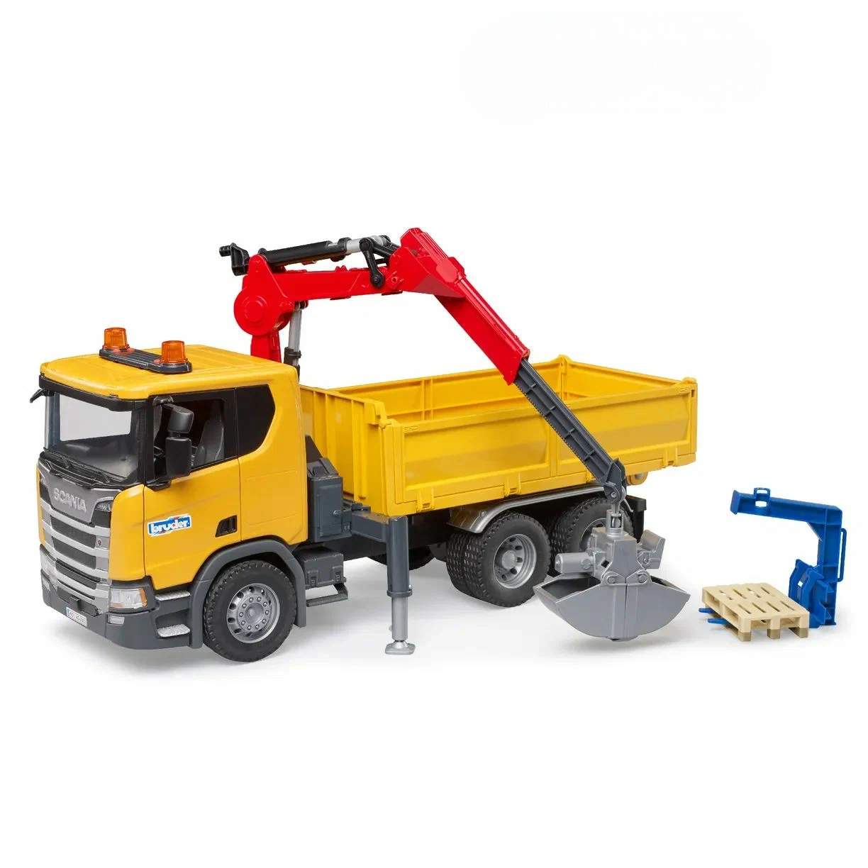 Грузовик Bruder "Scania", пластик, желтый, 1:16, для детей 3-11 лет