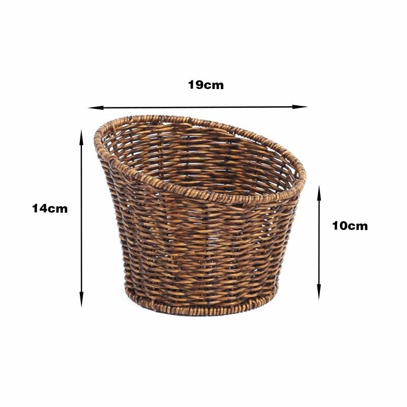 Плетеная корзина для фруктов, закусок, овощей, картошки фри, пластиковая маленькая , горячих блюд, круглая
