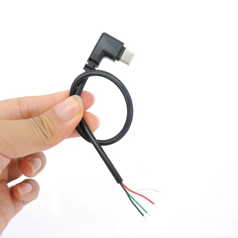 Штырьковый провод USB Type-C eblow 200cm, 1pc, 4pin elbow head