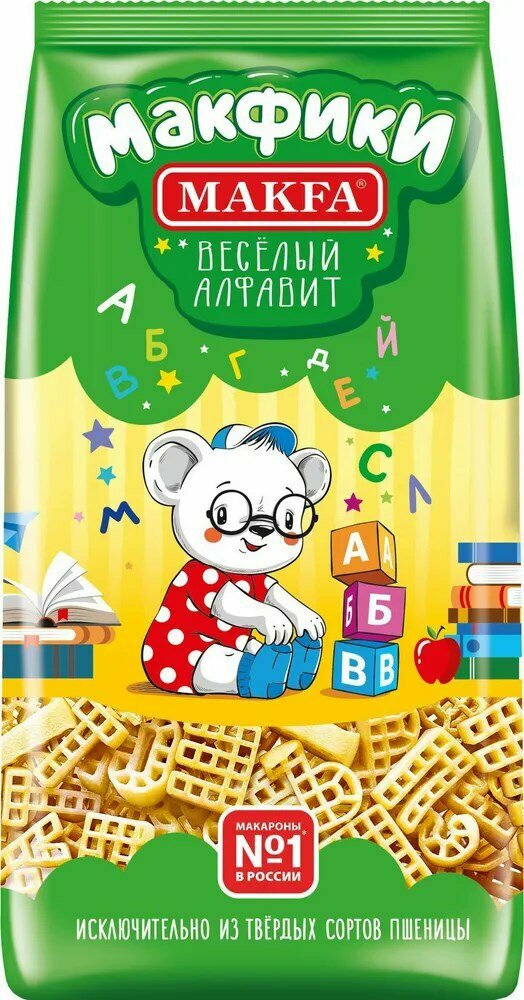 Макароны фигурные детские Makfa Макфики Веселый алфавит, 300г