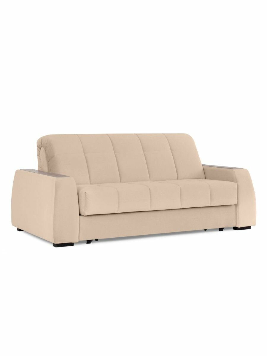 Диван-кровать Askona (Аскона) Домо про 180 с широкими подлокотниками Ясень-квадрат-Тк. Casanova Milk