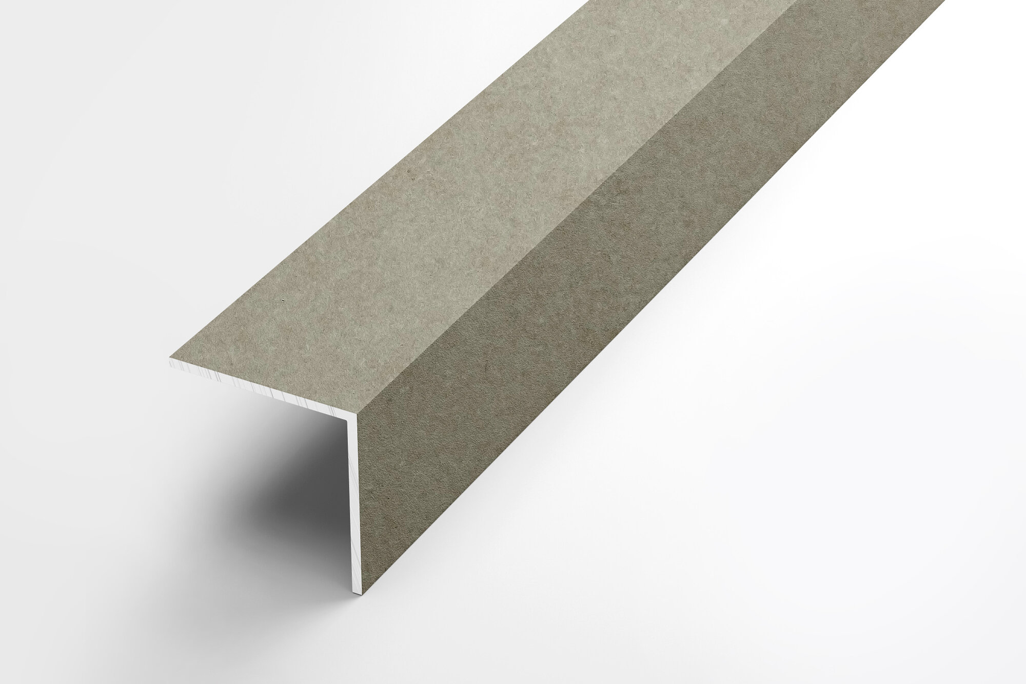 Уголок алюминиевый 30х30 мм, длина 2,7 м, профиль угловой внешний Лука УП 12-27, декор Бетон айс 057