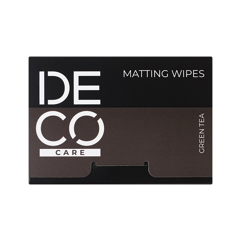 Салфетки для лица DECO. CARE матирующие с экстрактом зеленого чая 100 шт