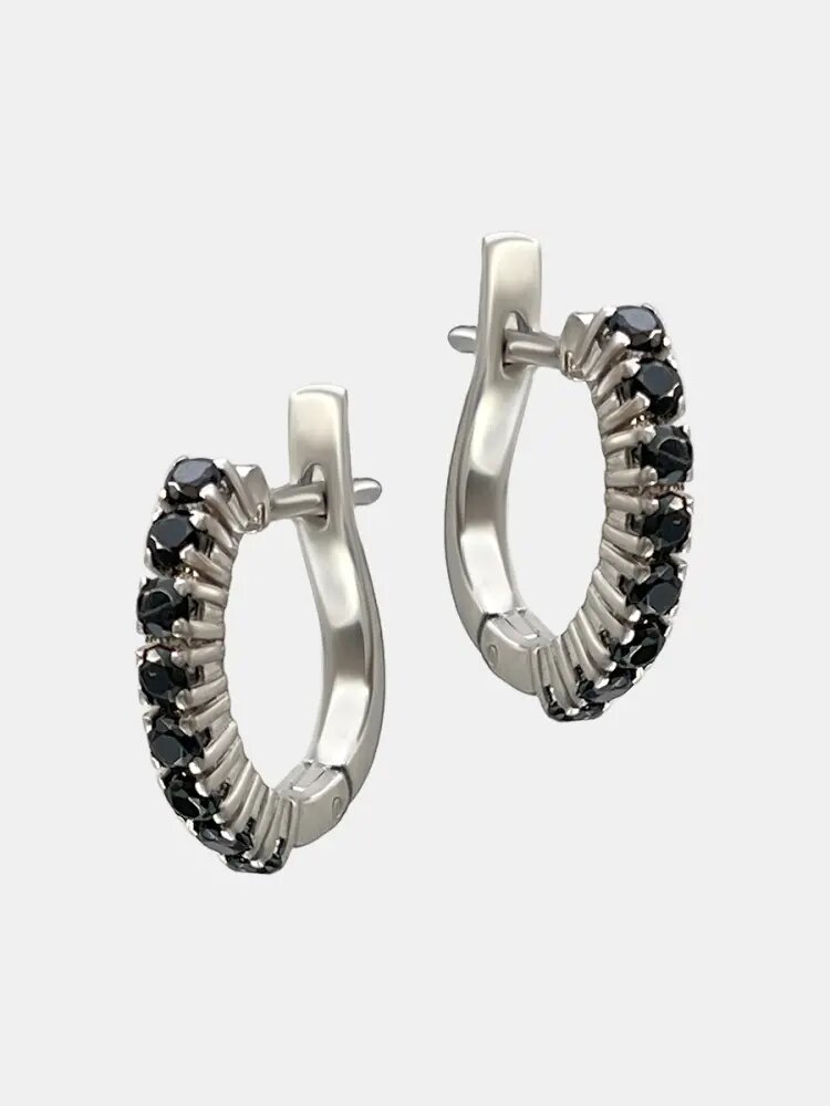 Серьги, серебро, 925 проба, шпинель