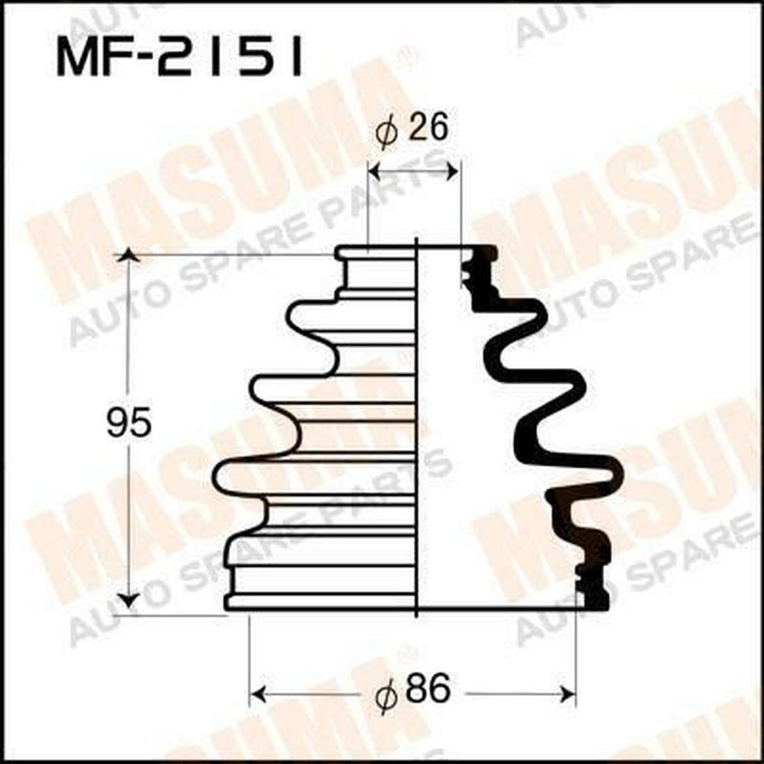 Пыльник шруса для автомобилей Masuma MF2151 (запчасти и комплектующие)