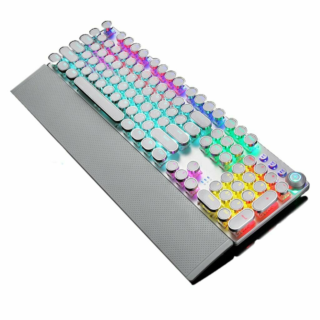 Механическая клавиатура F2058 Green Punk, игровая клавиатура, синие переключатели, USB, классная беспроводная связь