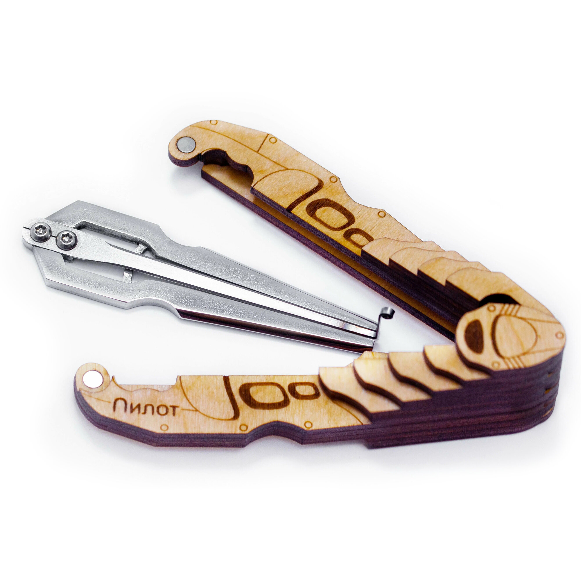 Варган Глазырина "Пилот" с деревянным футляром - музыкальный инструмент для начинающих и профи, оригинальный подарок