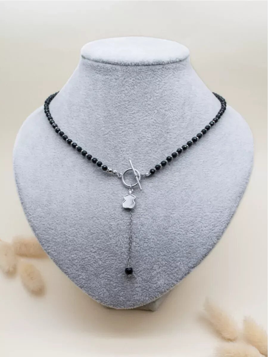 Колье, агат, перламутр