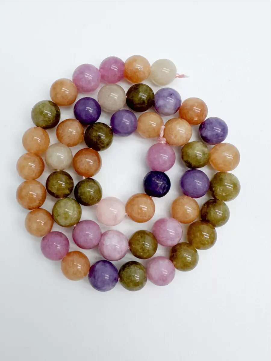 0955 Лавандово-зеленый натуральный камень агат 8мм 1нить топ