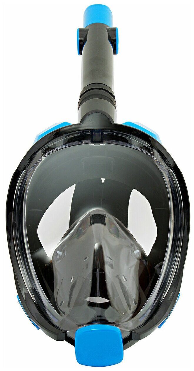 Полнолицевая маска для плавания (снорклинга) SARGAN Галактика Премиум цвет черный/синий (L/XL)