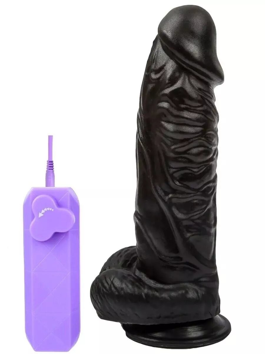 Крупный вибратор-фаллоимитатор "конг" на присоске 21см