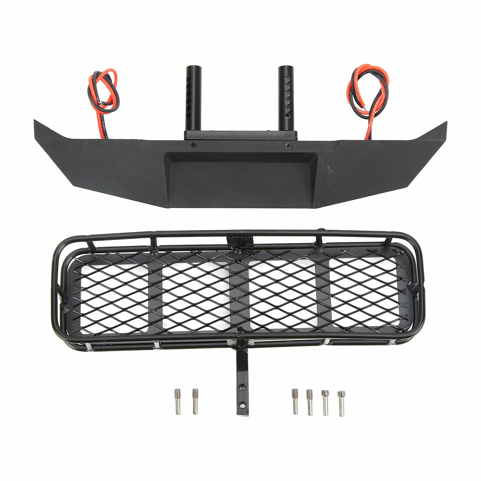 Задний бампер из алюминиевого сплава с радиоуправлением и комплектом прицепа для автомобиля TRX 4 SCX10 90046 SCX10III 1/10