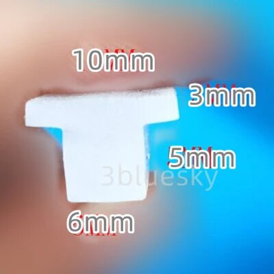 Прозрачная силиконовая уплотнительная лента Т-образная 10x8x6mm, 3M