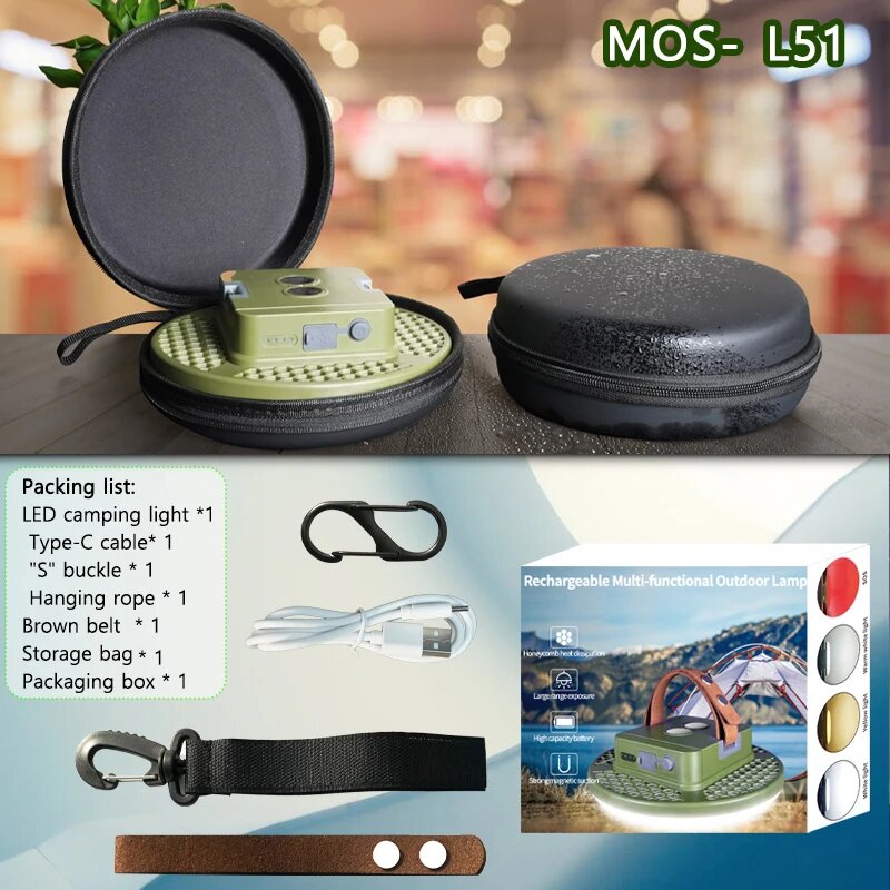 Кемпинговый светильник MOSLIGHTING MOS-L51, зеленый