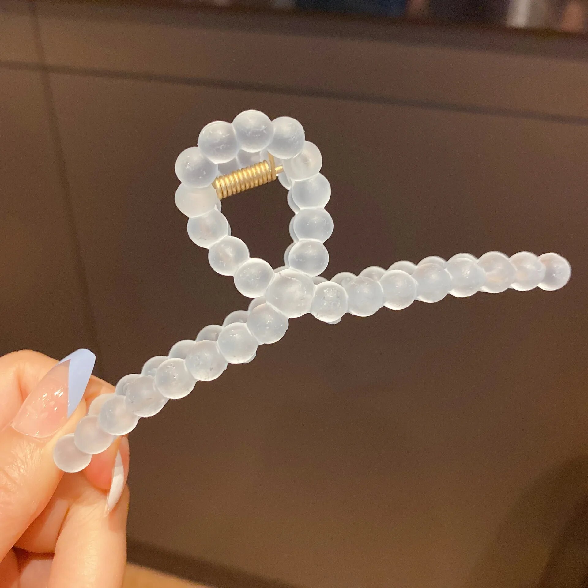 Прозрачные акриловые заколки-крабы No.4