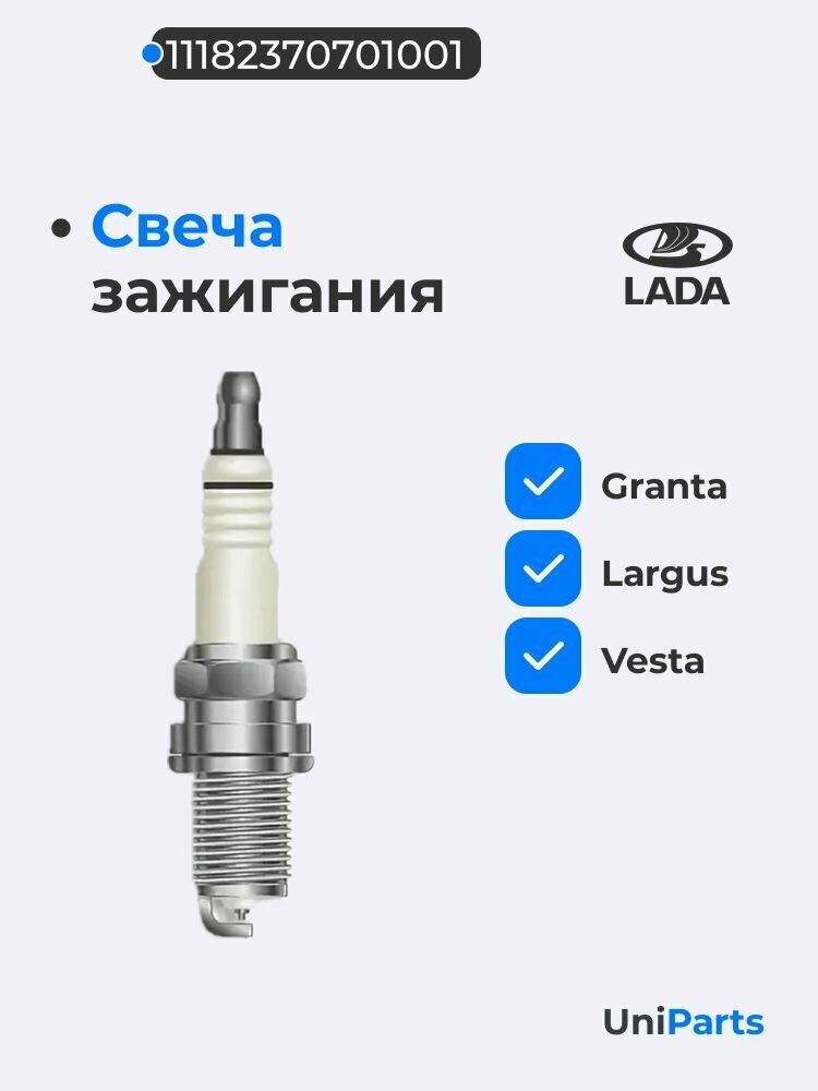 Свеча зажигания двигатель EVO LADA Granta (дв. 11182), Largus (дв. 11182), Vesta (дв. H4M/HR16)