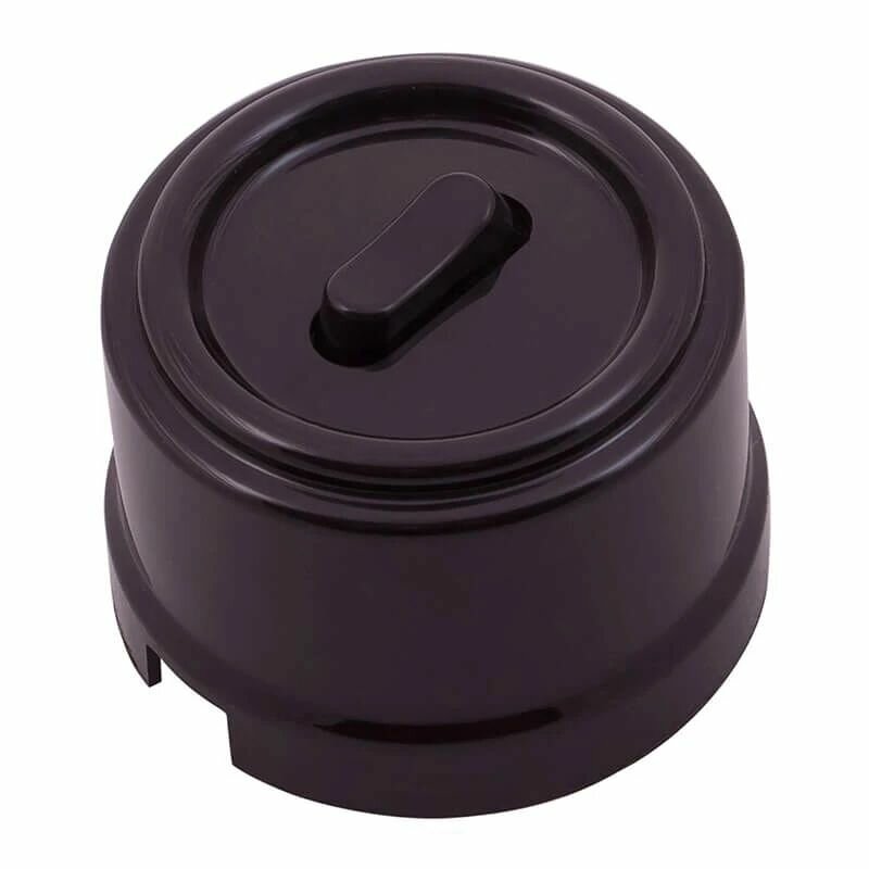 Выключатель Jantera Cambre клавишный, одинарный, пластик. Цвет Коричневый