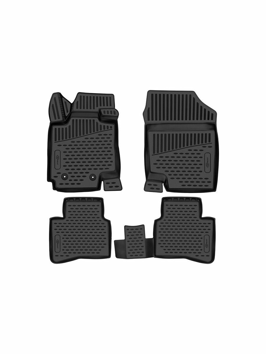 Коврики 3D в салон для JAC JS4 2020-, 4шт. (ПУ, повышенная износостойкость) / Джак ДЖИЕС4